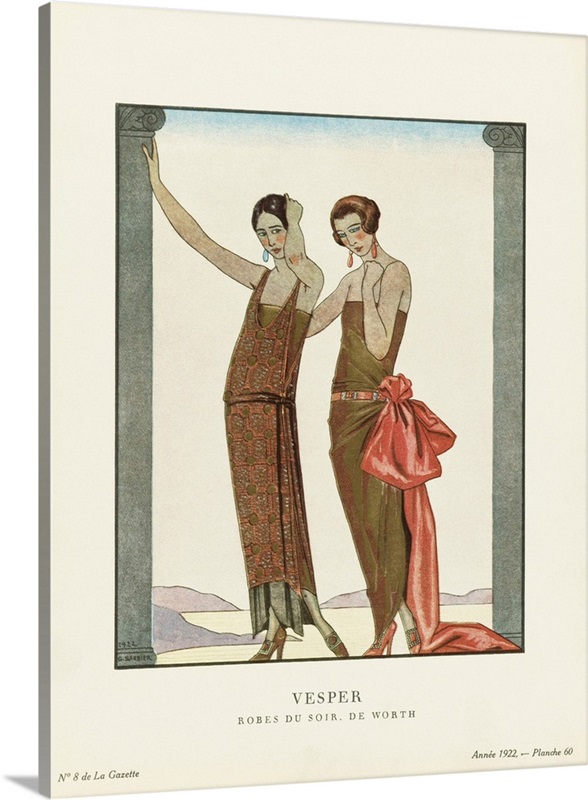 Vesper, Art-Deco Fashion Illustration By French Artist George Barbier ...