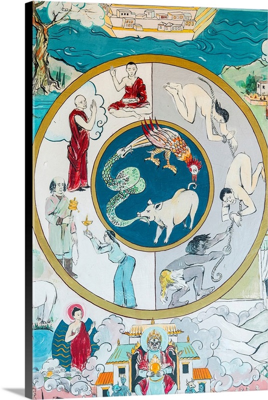 Wheel Of Samsara, Temple Of The Thousand Buddhas | Great Big Canvas