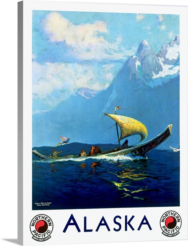 Alaska, Northern Pacific, Vintage Poster | Great Big Canvas