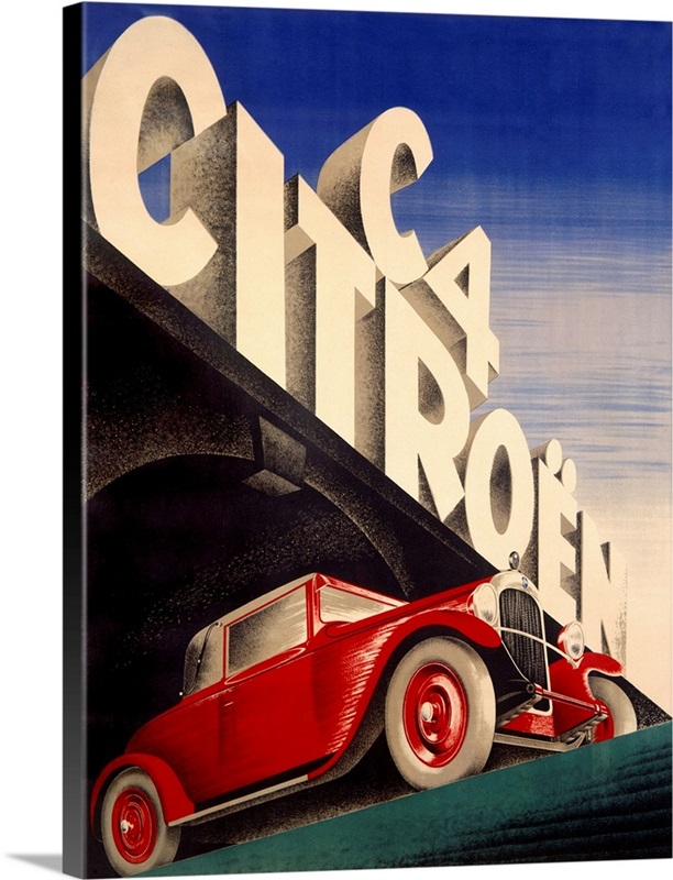Citroen, C4 Automobile, Vintage Poster | Great Big Canvas