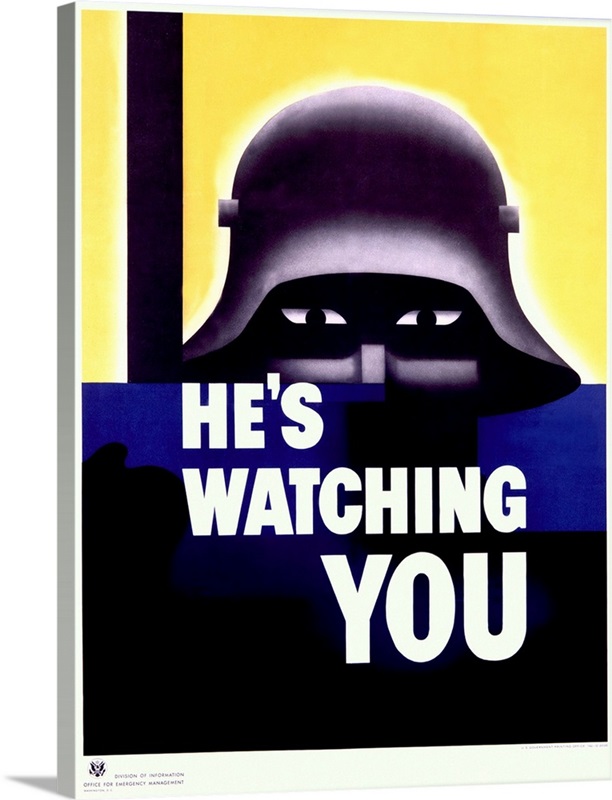 Hes Watching You, Vintage Poster | Great Big Canvas