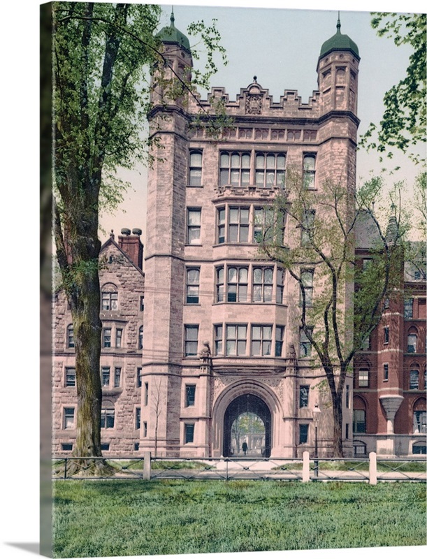 Phelps Hall and Gateway Yale College Connecticut Vintage Photograph ...