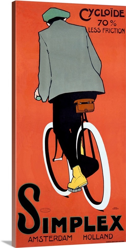 Simplex Bicycle, 1915, Vintage Poster | Great Big Canvas