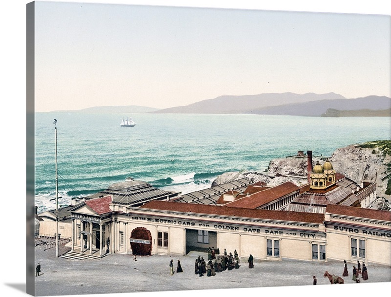 Sutro Baths and the Golden Gate San Francisco California Vintage ...