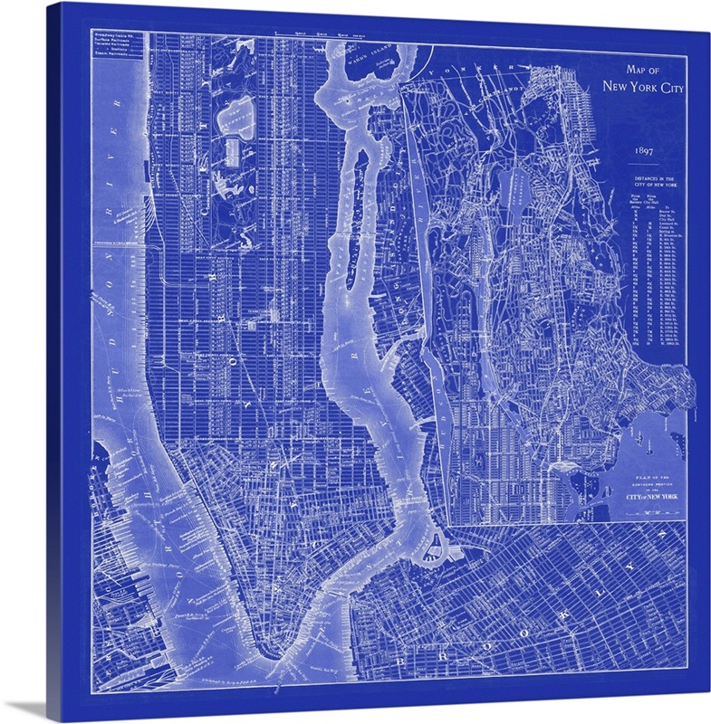 NYC Blueprint | Great Big Canvas