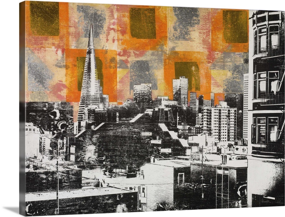 Urban Collage Skyline Wall Art, Canvas Prints, Framed Prints, Wall ...