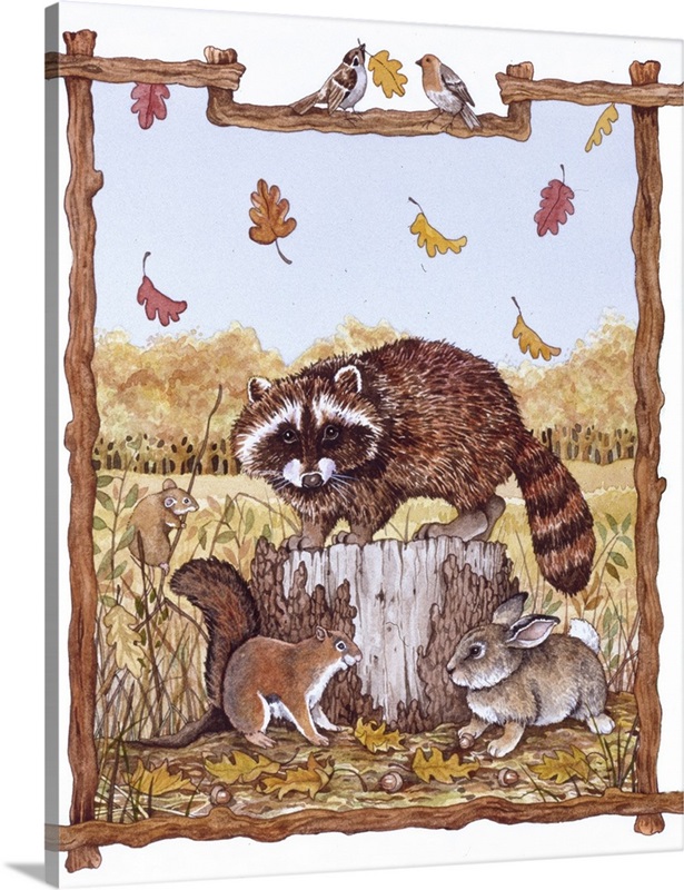 A Woodland Creatures Scene | Great Big Canvas