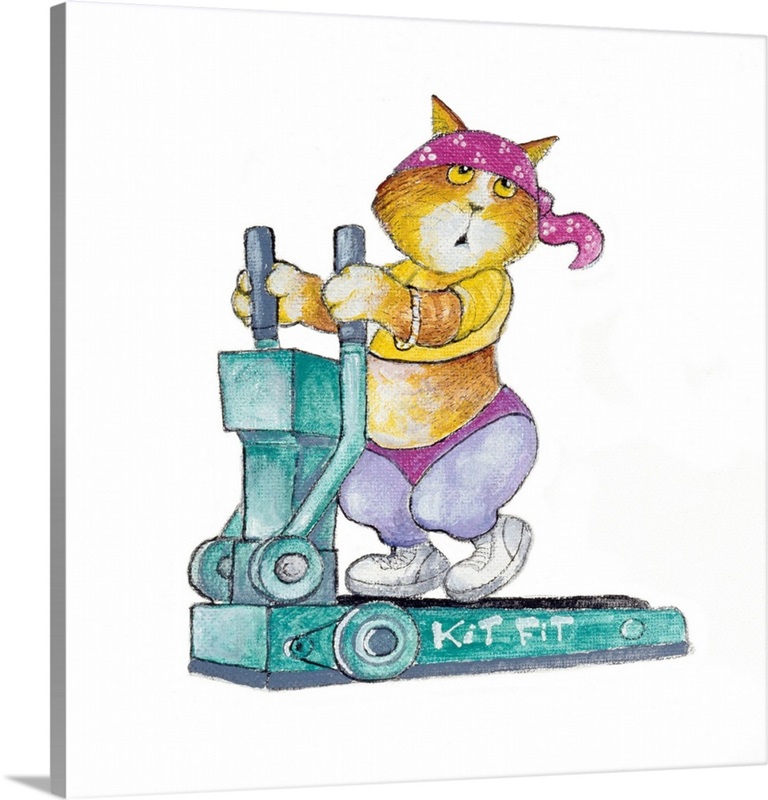 Aerobic Cat | Great Big Canvas