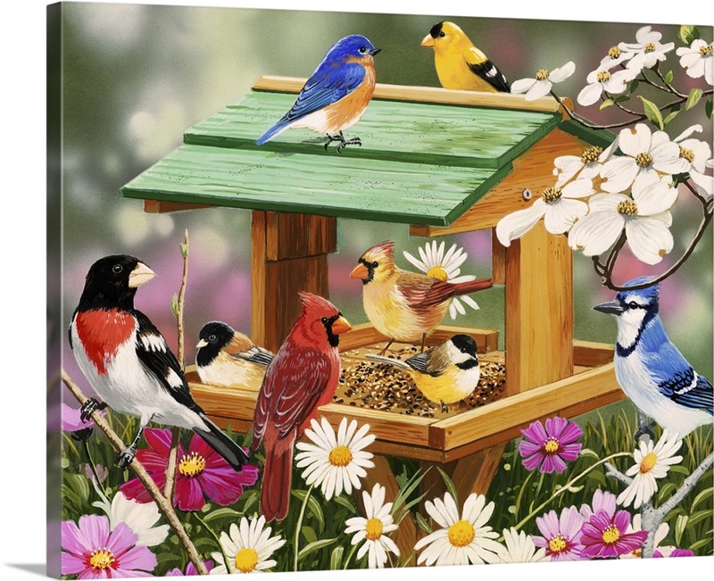 Backyard Birds Spring Feast | Great Big Canvas
