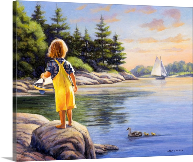 Boy And His Boat | Great Big Canvas
