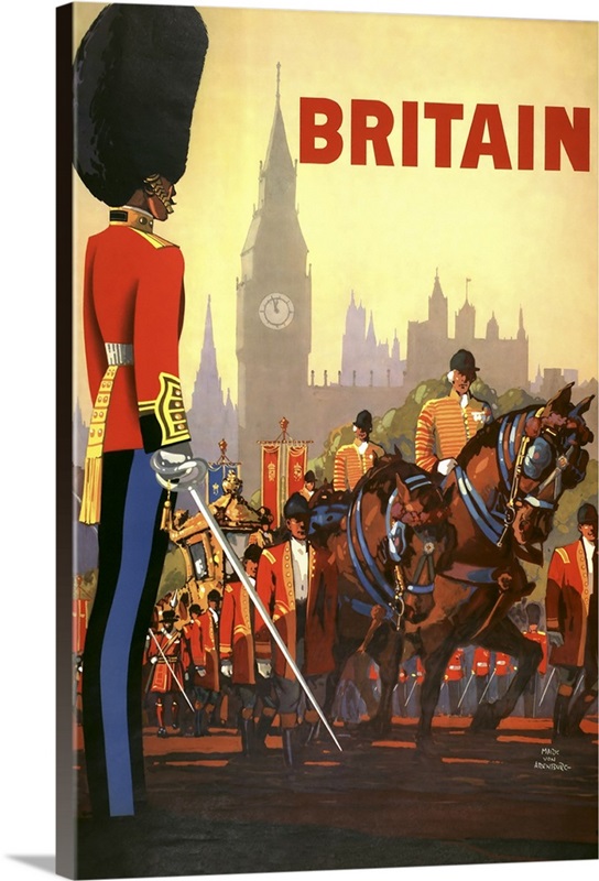 Britain - Vintage Travel Advertisement | Great Big Canvas