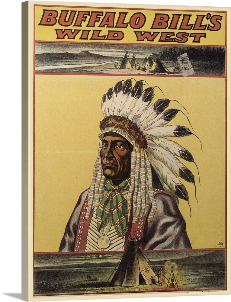 Buffalo Bill's Wild West - Vintage Advertisement Wall Art, Canvas ...