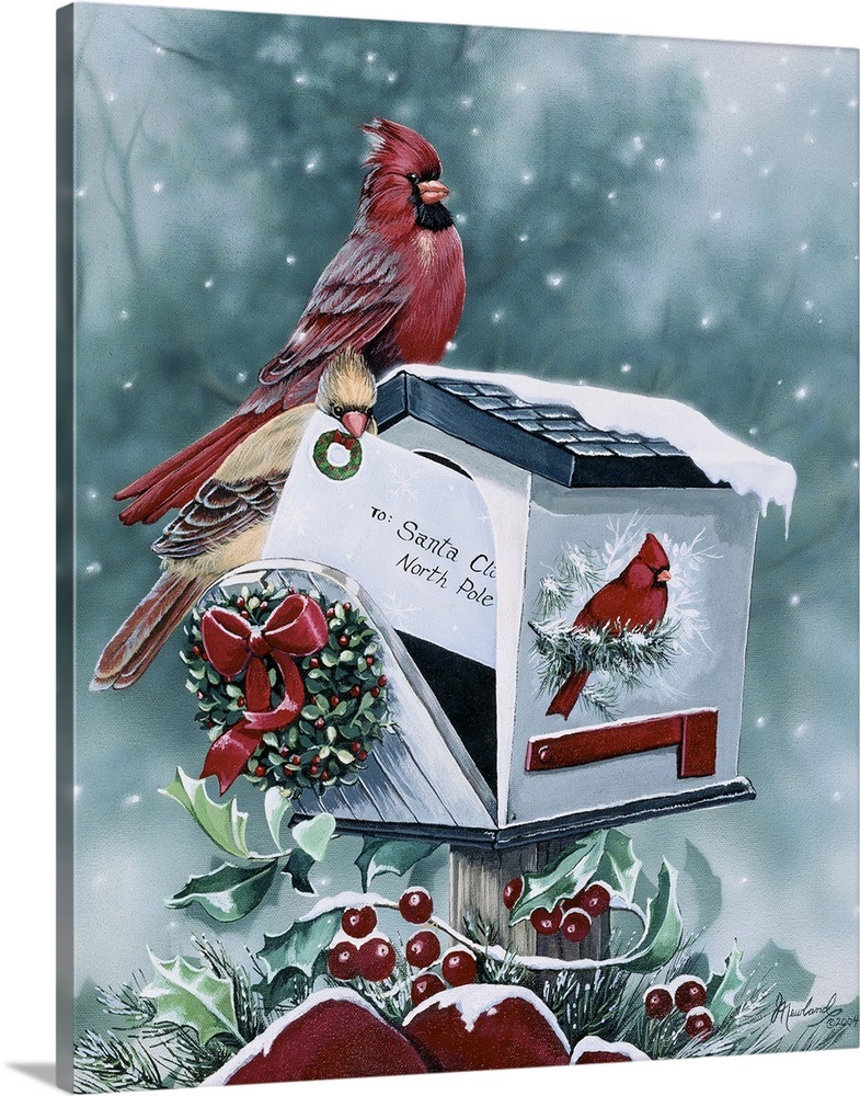 Christmas Cardinals Wall Art, Canvas Prints, Framed Prints, Wall Peels ...