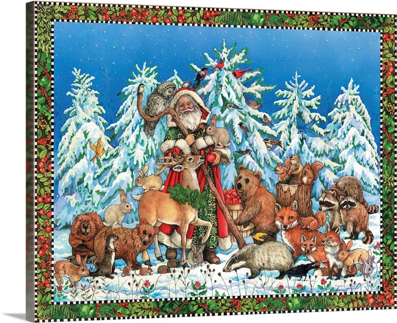 Christmas Scene with Santa | Great Big Canvas