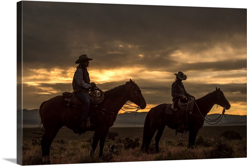 Cowboy Sunset | Great Big Canvas