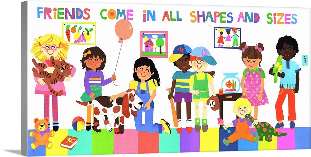 Friends Come in All Shapes and Sizes Wall Art, Canvas Prints, Framed ...