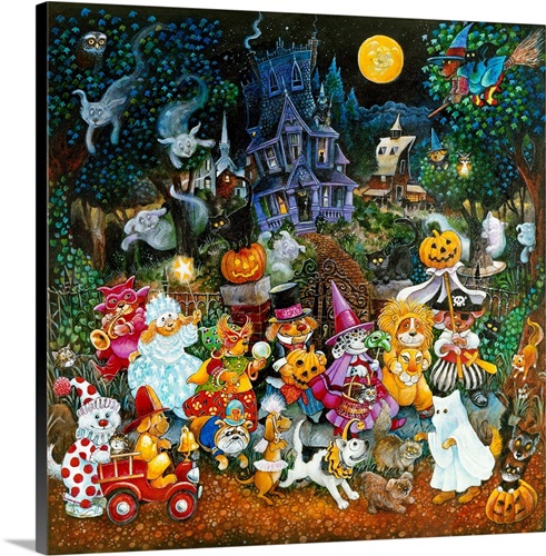 Howl-O-Ween Dogs II | Great Big Canvas
