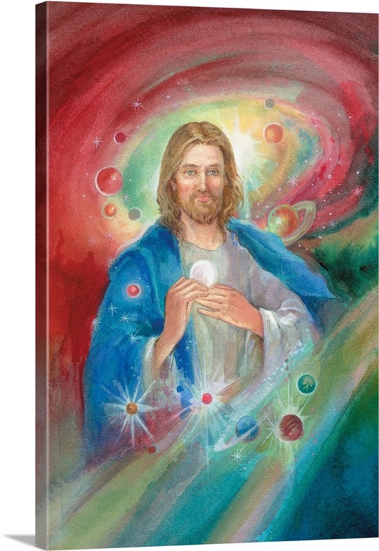 Jesus with the planets and stars | Great Big Canvas