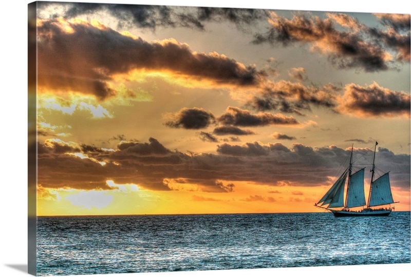 Key West Clipper Sunset I | Great Big Canvas