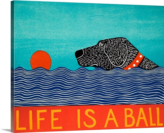 Life Is A Ball Black Wall Art, Canvas Prints, Framed Prints, Wall Peels ...