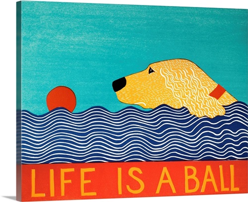 Life Is A Ball Gold Golden | Great Big Canvas