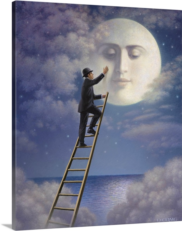 Man With Moon | Great Big Canvas