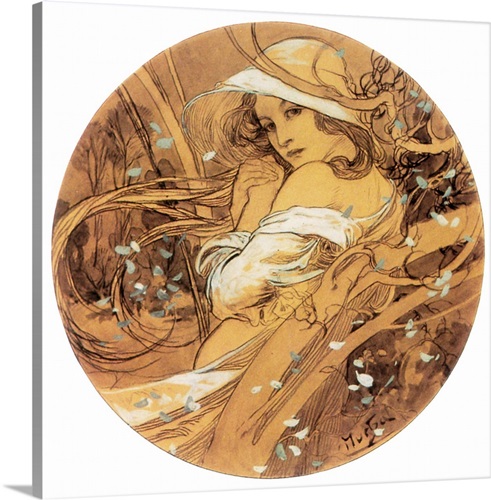 Mucha Winter Medallion | Great Big Canvas