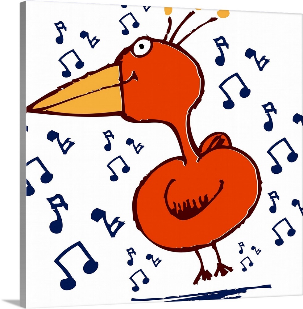 Music Bird Wall Art, Canvas Prints, Framed Prints, Wall Peels | Great ...