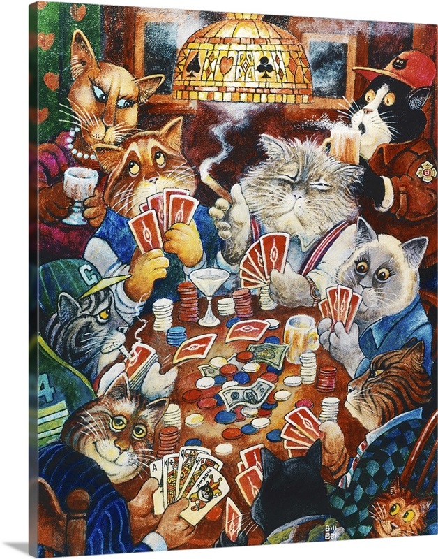 Poker Cats | Great Big Canvas