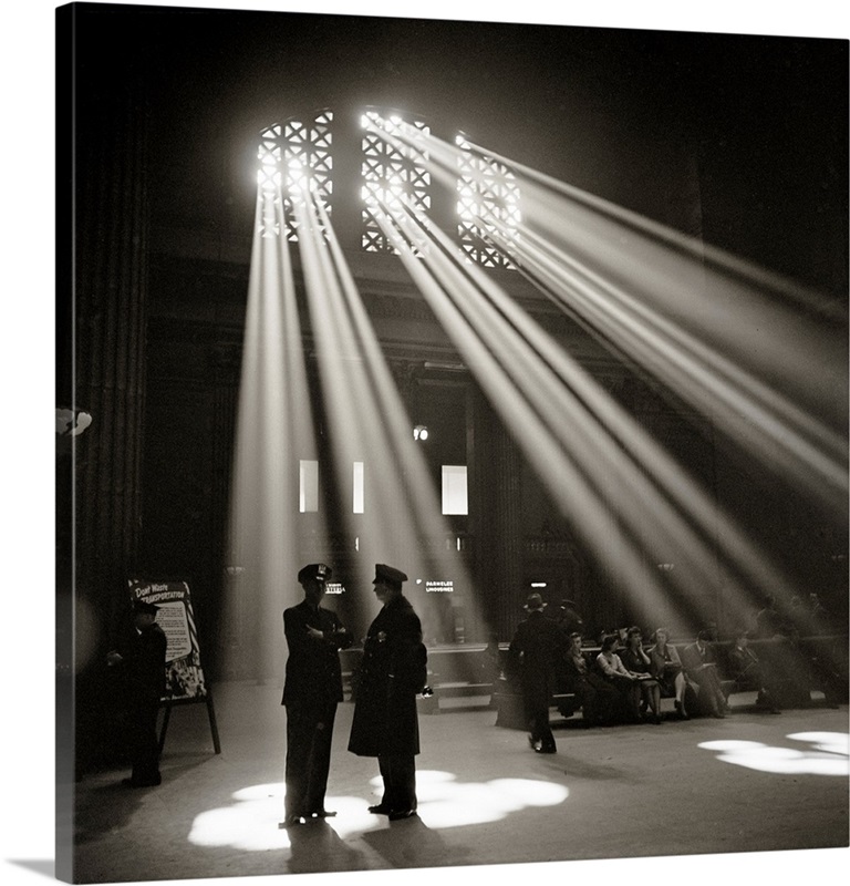 Police in Waiting Room of the Union Station, Chicago | Great Big Canvas