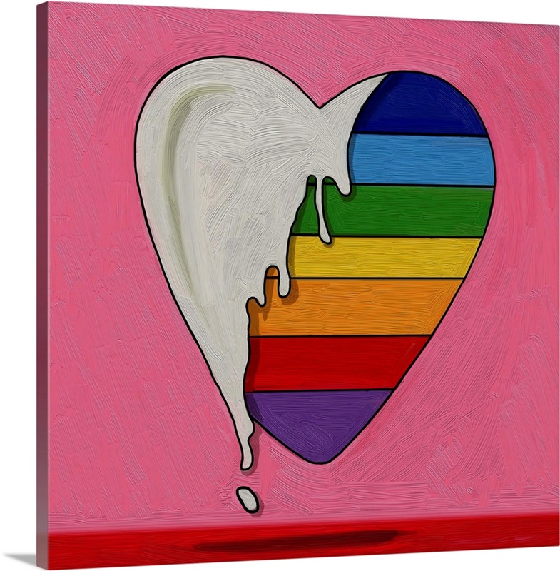 Pop Art Heart Drip | Great Big Canvas