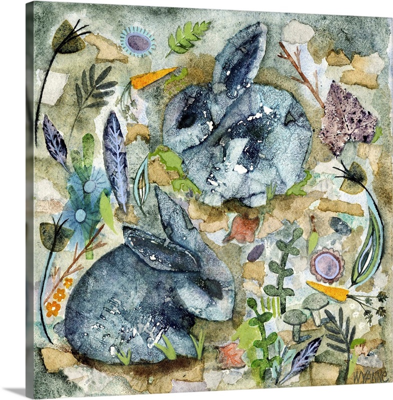 Rainy Day Rabbits | Great Big Canvas