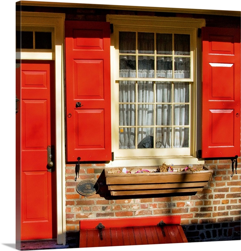 Red Door, Red Shutters | Great Big Canvas