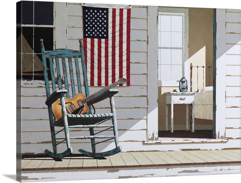 Rocking Chair With Guitar | Great Big Canvas
