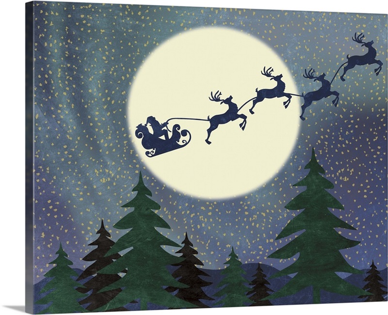 Santa Moon | Great Big Canvas