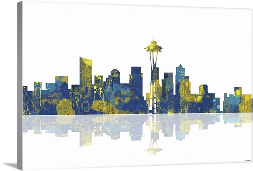 Seattle Washington Skyline I Wall Art, Canvas Prints, Framed Prints ...