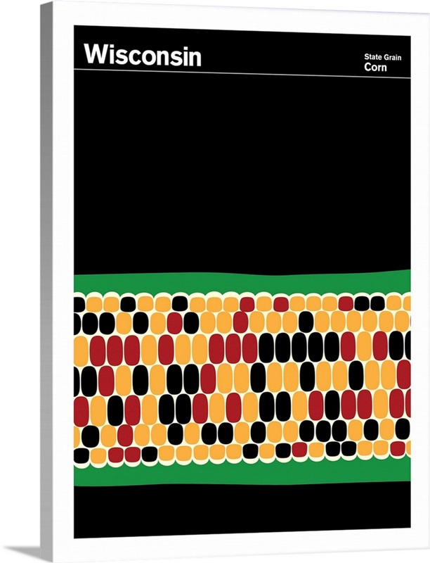 State Posters - Wisonsin State Grain: Corn | Great Big Canvas