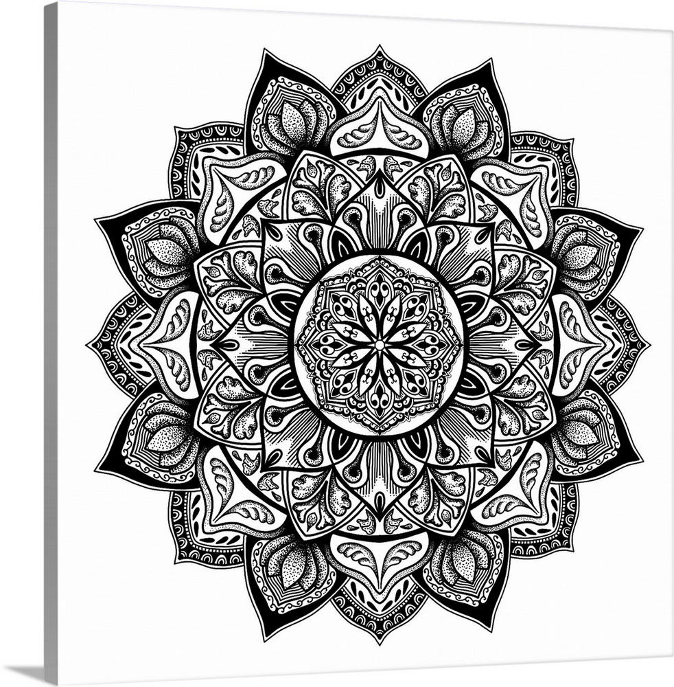 Stipple Mandala III Wall Art, Canvas Prints, Framed Prints, Wall Peels ...