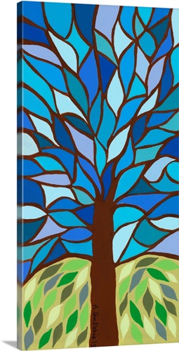Tree of Life - Blue Wall Art, Canvas Prints, Framed Prints, Wall Peels ...