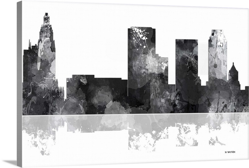 Tulsa Oklahoma Skyline BW I | Great Big Canvas