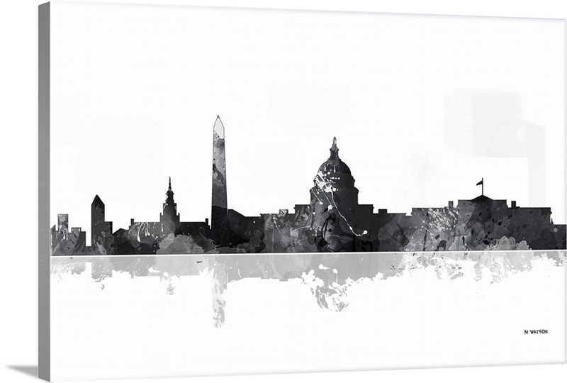 Washington DC Skyline BW I | Great Big Canvas