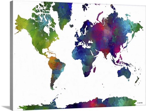 World Map Color I Wall Art, Canvas Prints, Framed Prints, Wall Peels ...