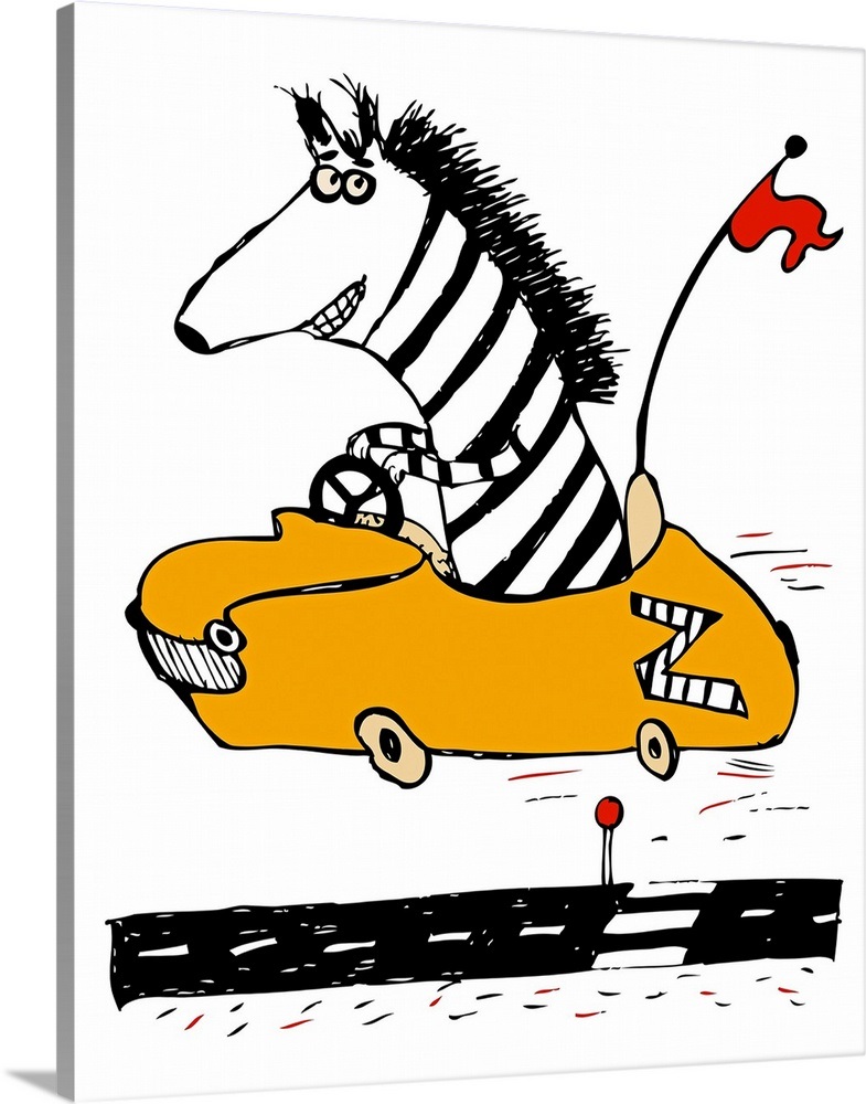 Zippy Zebra Wall Art, Canvas Prints, Framed Prints, Wall Peels | Great ...