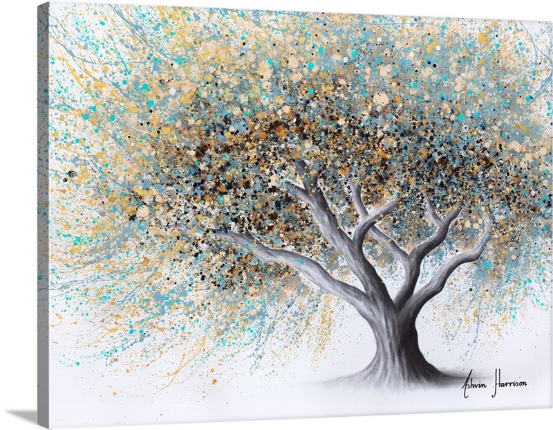 Spotted Teal Tree | Great Big Canvas