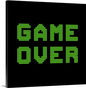 Game Over, Pixel Art Wall Art, Canvas Prints, Framed Prints, Wall Peels ...