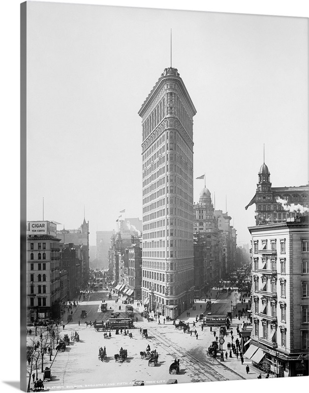 Vintage photograph of Flatiron Building, New York City | Great Big Canvas