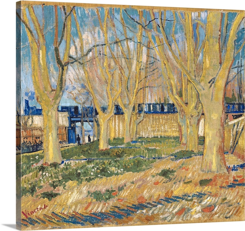 Avenue Of Plane Trees Near Arles Station, 1888 | Great Big Canvas