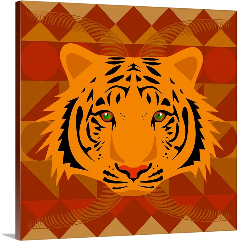 Aztec Tiger Wall Art, Canvas Prints, Framed Prints, Wall Peels | Great ...