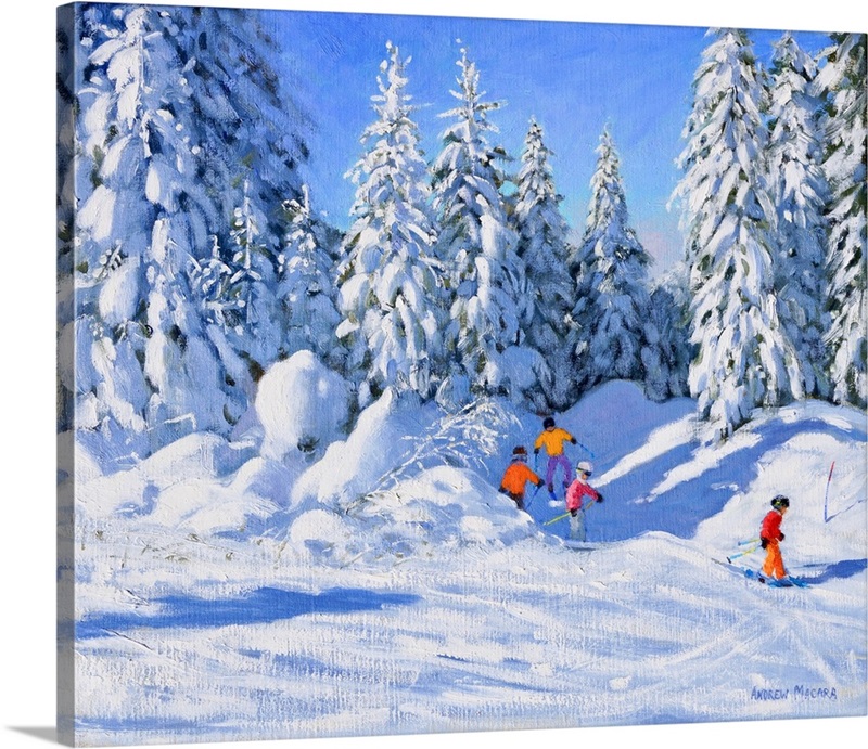 Bright Morning And Snow Covered Trees, Morzine | Great Big Canvas