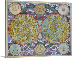 Celestial Map of the Planets Wall Art, Canvas Prints, Framed Prints ...